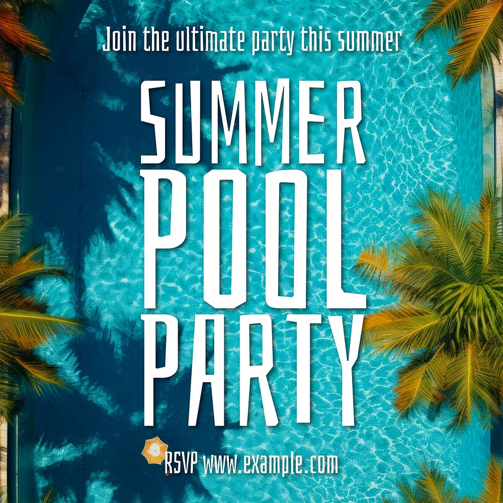 Summer pool party Instagram post | Free Photo - rawpixel