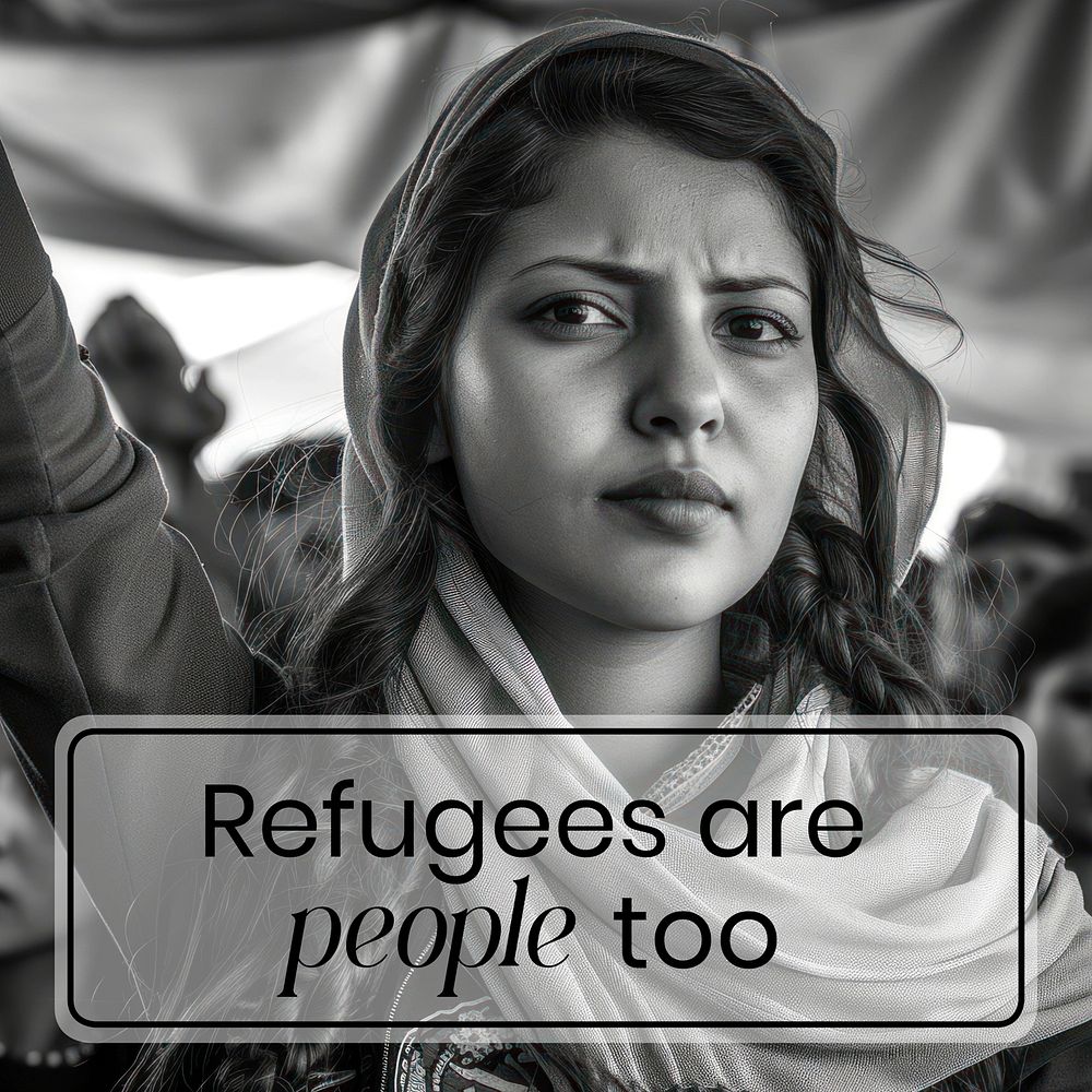 Refugees quote Facebook post template | Free Photo - rawpixel