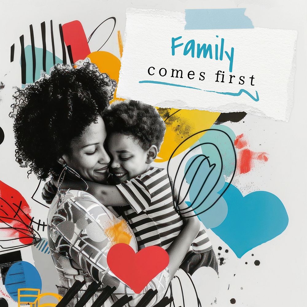 Family comes first quote Instagram | Free Photo - rawpixel
