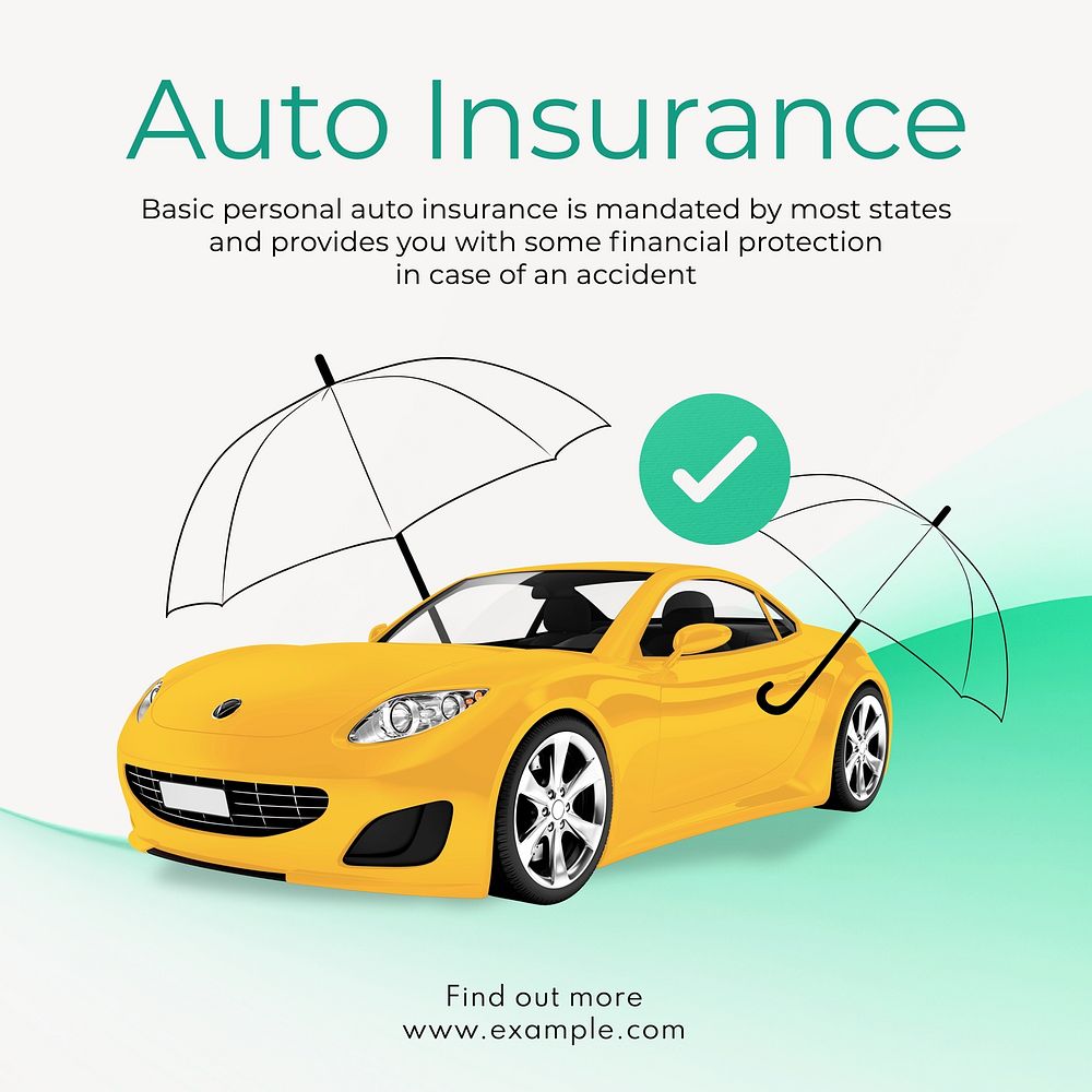 Auto insurance Instagram post template | Free Photo - rawpixel