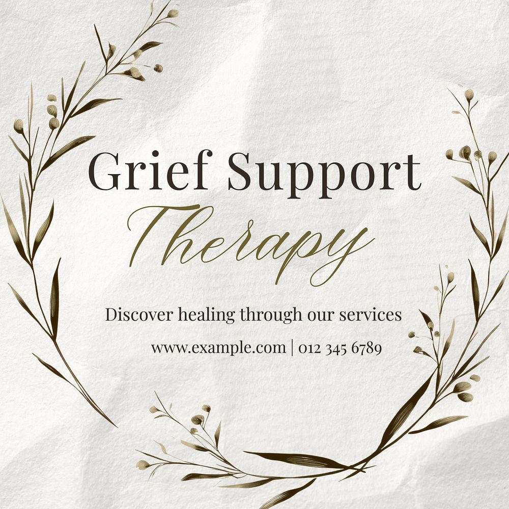 Grief support Instagram post template | Free Photo - rawpixel