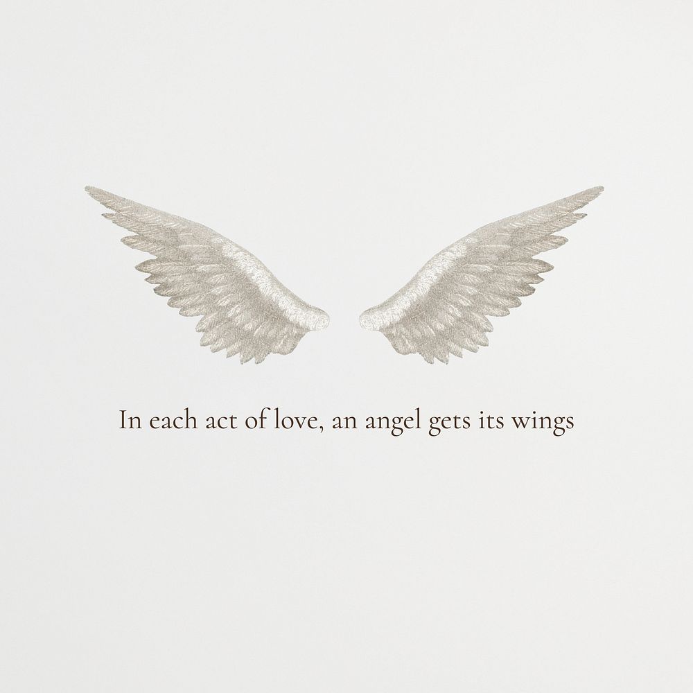 Angel quote Instagram post template | Premium Photo - rawpixel