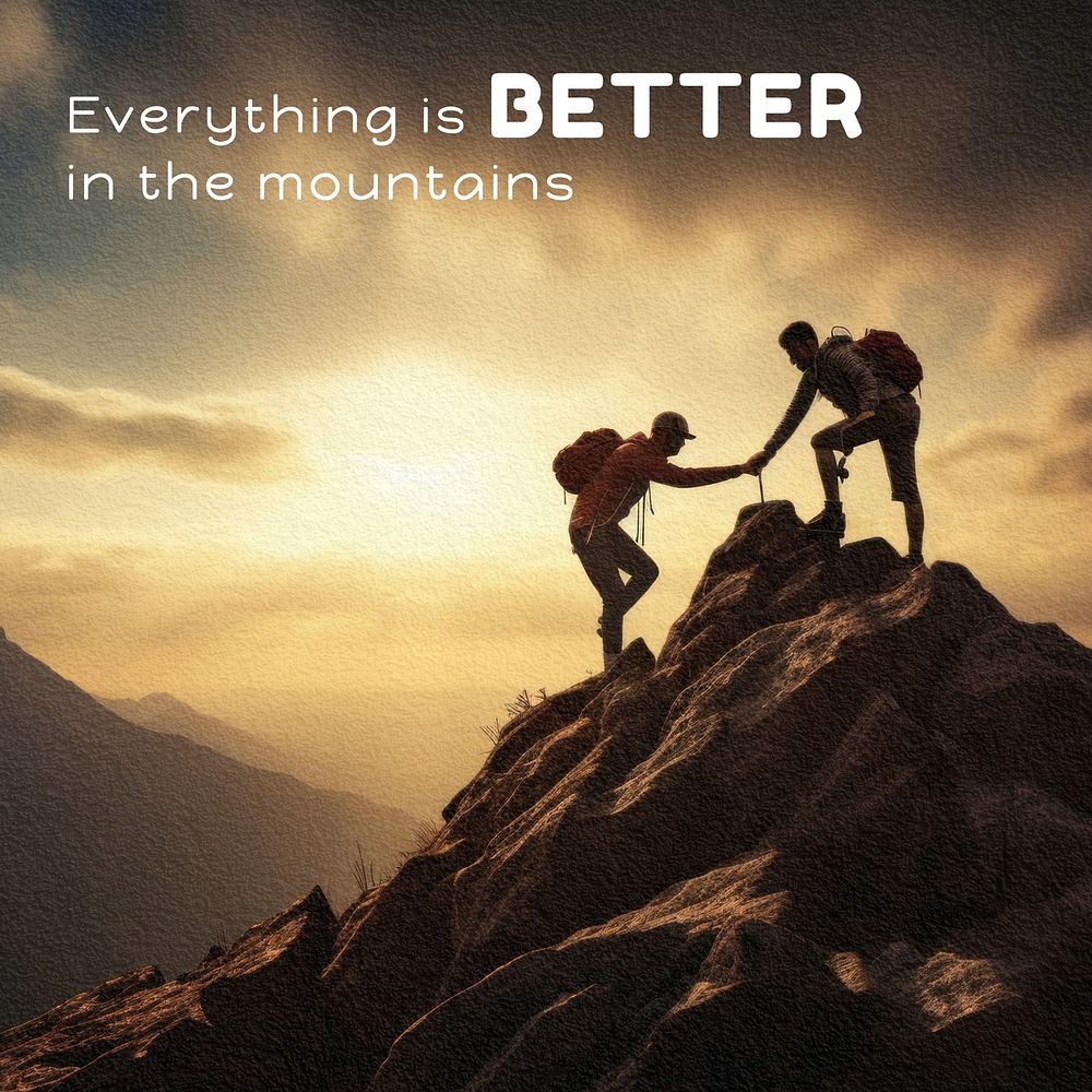 Nature quote Instagram post template | Free Photo - rawpixel