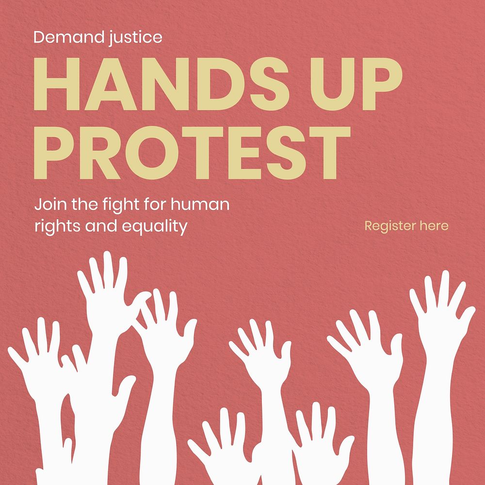 Hands protest Facebook post template | Free Photo - rawpixel