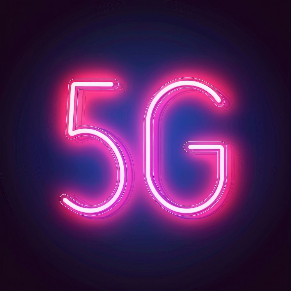 6g icon neon light disk. | Free Photo Illustration - rawpixel