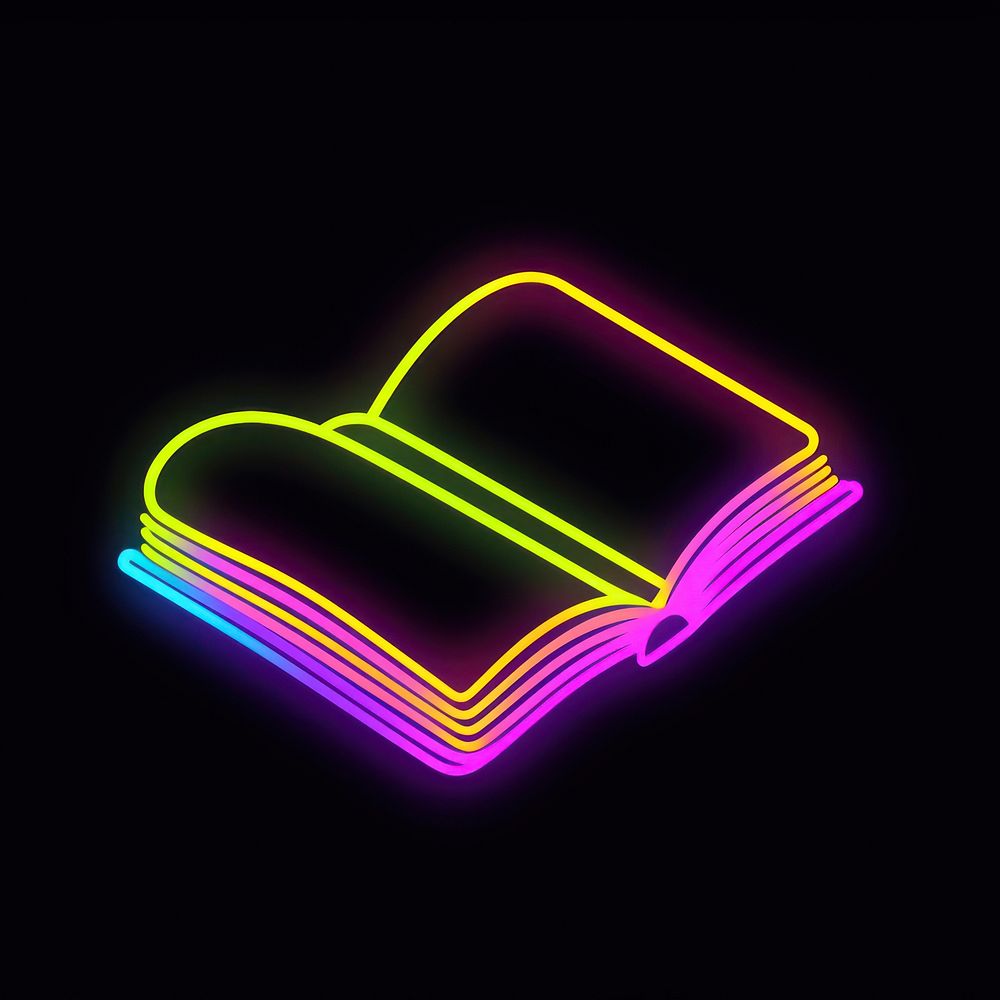 Book icon neon purple light | Free Photo Illustration - rawpixel