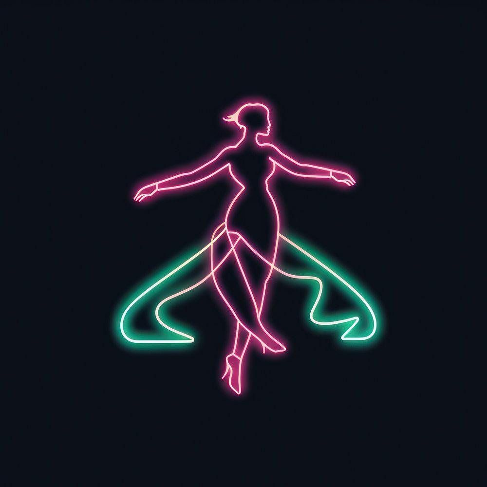 Dance icon neon symbol light. | Free Photo Illustration - rawpixel