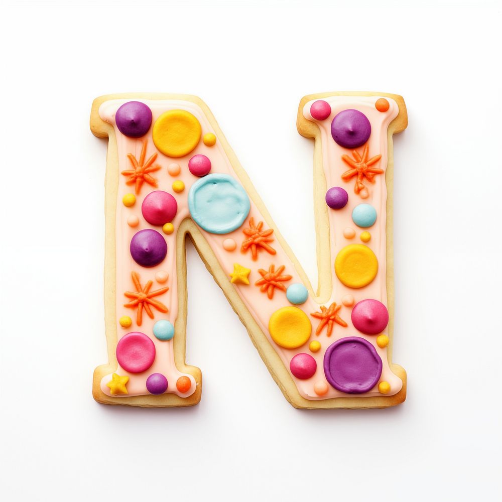 Letter N, cookie art alphabet | Free Photo Illustration - rawpixel