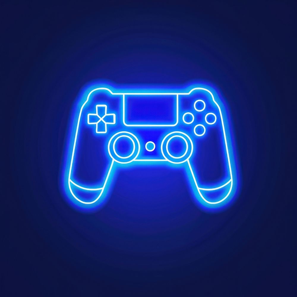 Game icon neon light disk. | Free Photo Illustration - rawpixel