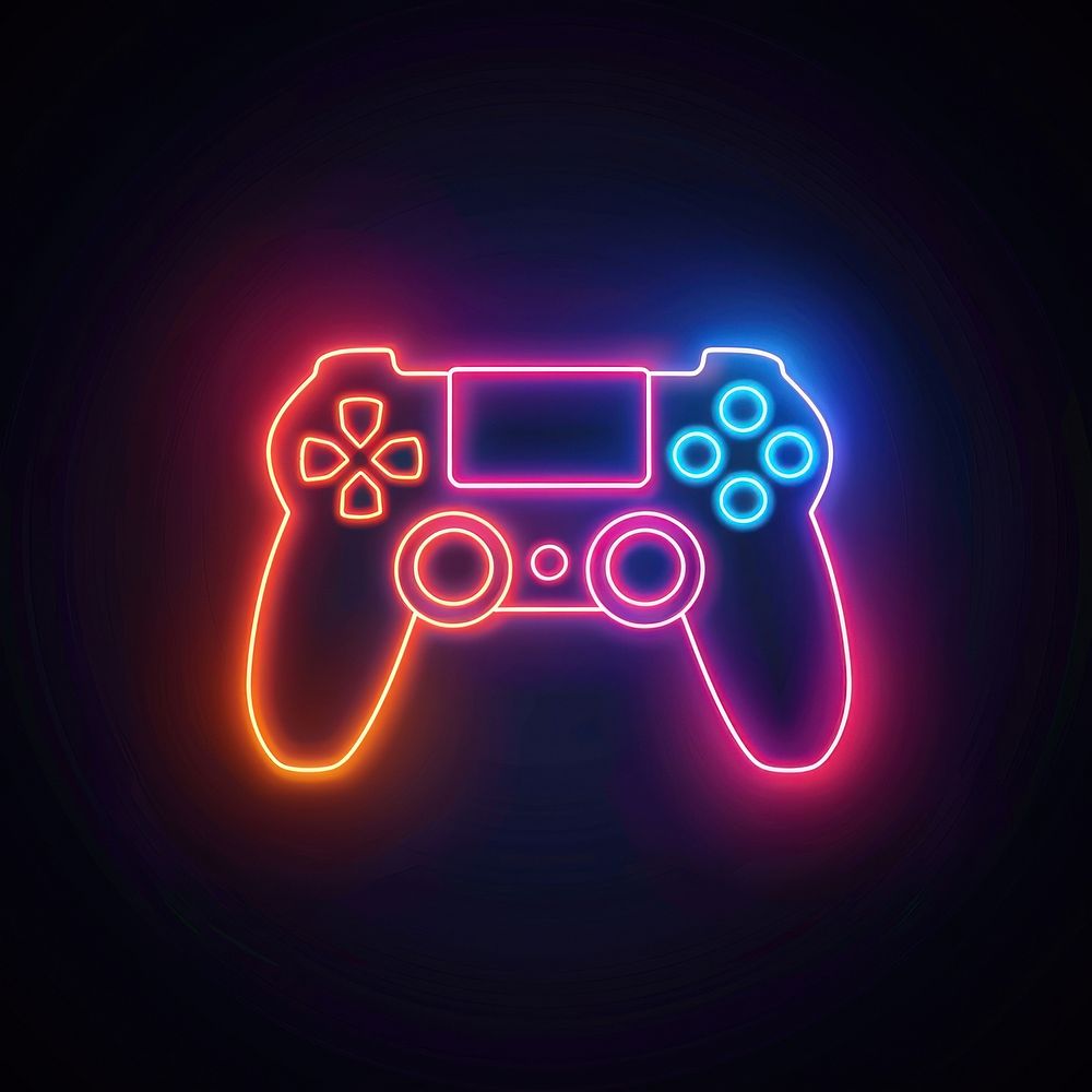 Game icon neon electronics light. | Free Photo Illustration - rawpixel