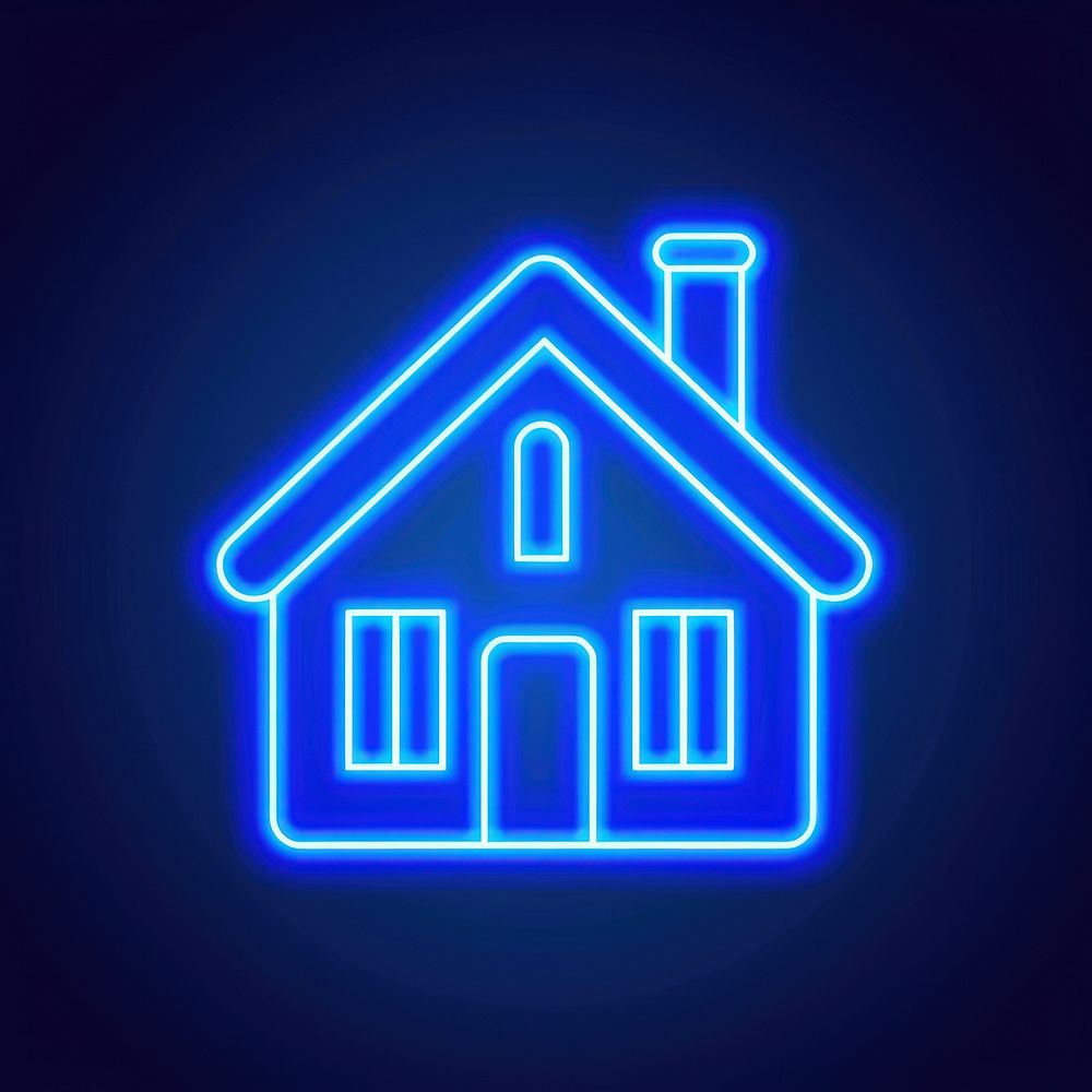 House icon neon scoreboard light. | Free Photo Illustration - rawpixel