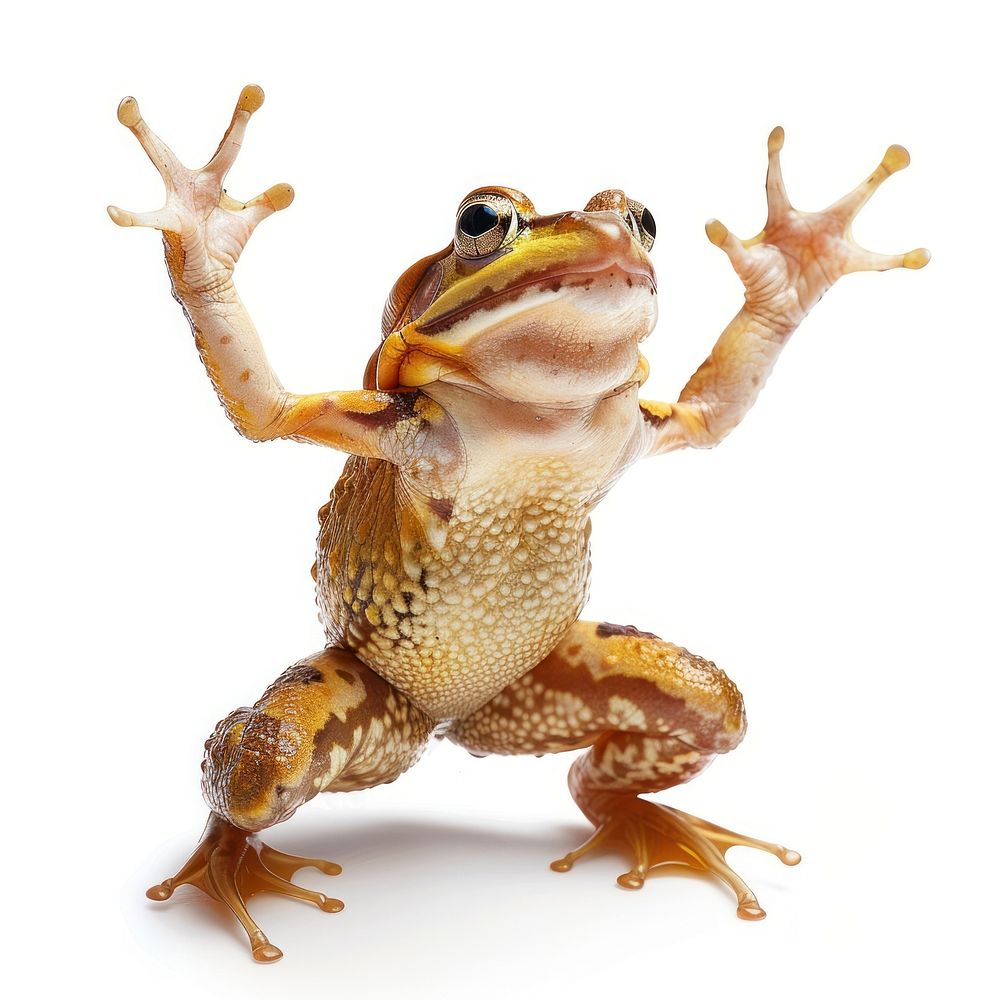 Happy smiling dancing frog amphibian | Free Photo - rawpixel