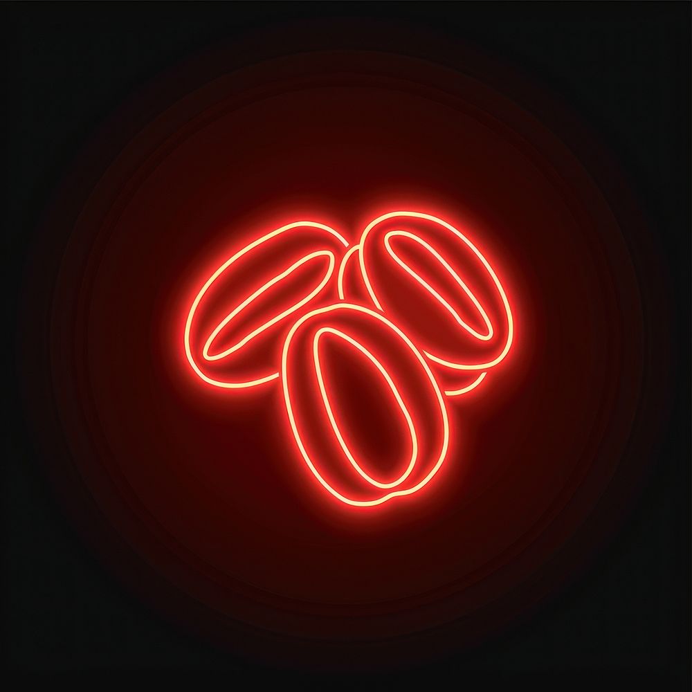 Nuts icon neon light disk. | Free Photo Illustration - rawpixel
