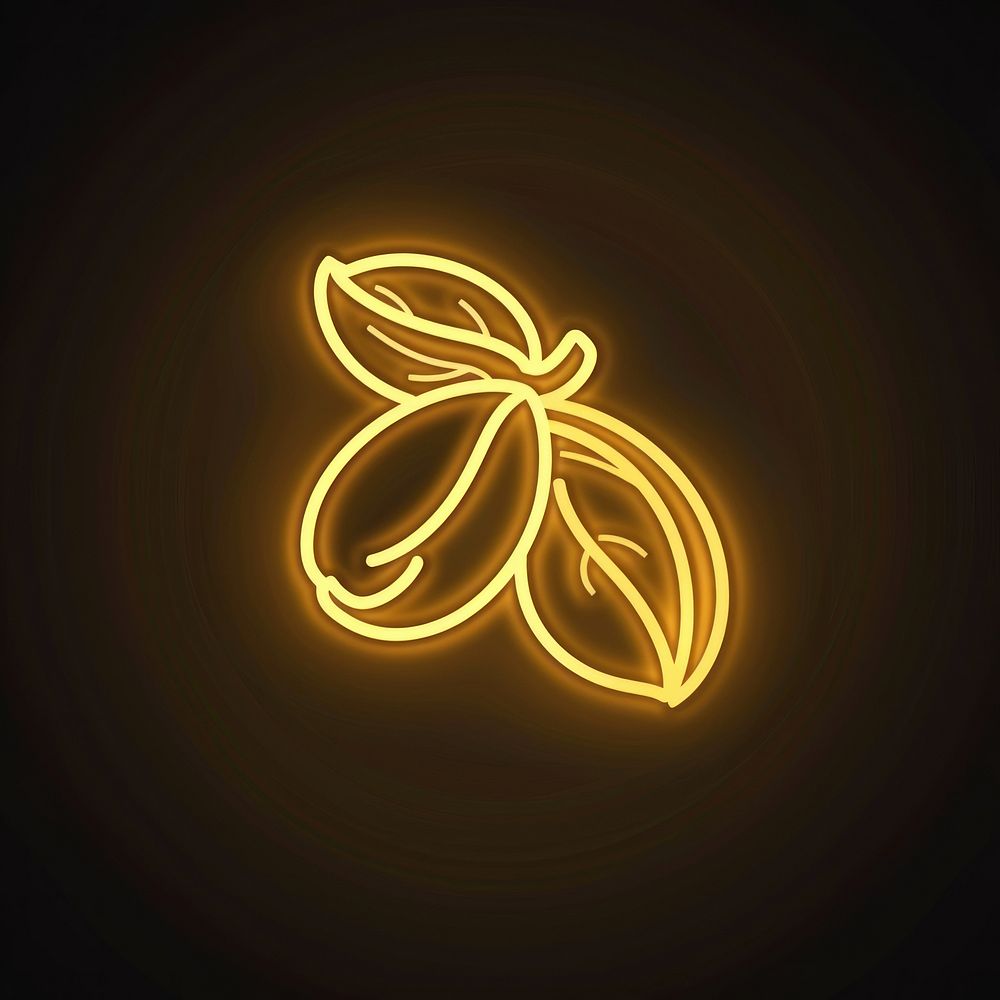 Nuts icon neon outdoors nature. | Free Photo Illustration - rawpixel
