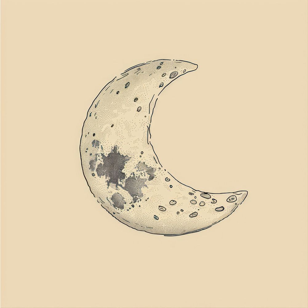 Hand drawn moon phase waning | Free Photo Illustration - rawpixel
