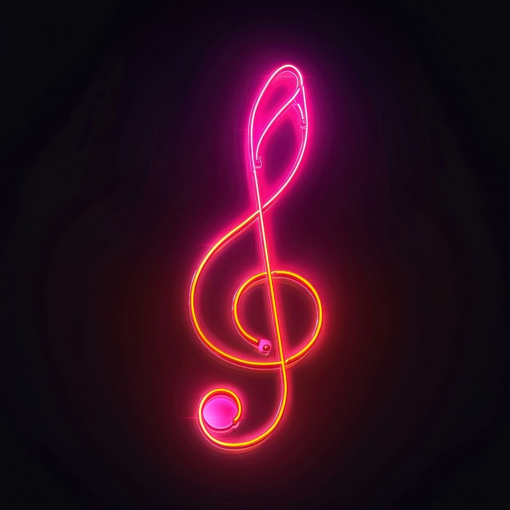 Music neon light disk. | Free Photo Illustration - rawpixel