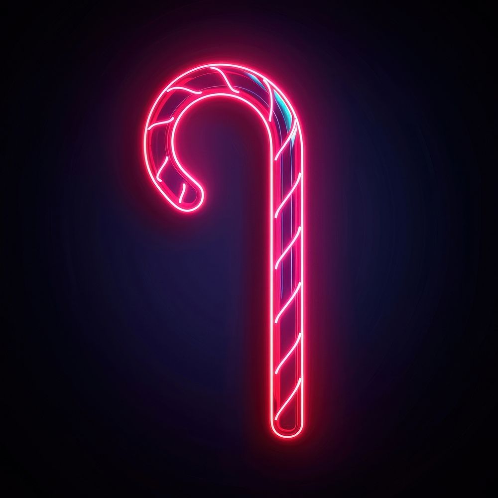 Candy cane neon light stick. | Free Photo Illustration - rawpixel