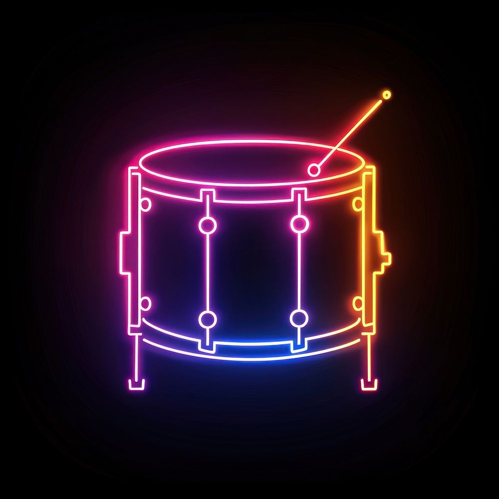 Drum neon scoreboard lighting. | Free Photo Illustration - rawpixel