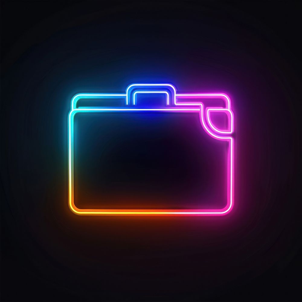 Folder neon light. | Premium Photo Illustration - rawpixel