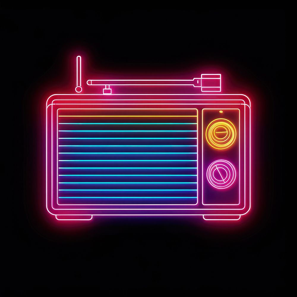 Radio neon scoreboard light. | Free Photo Illustration - rawpixel