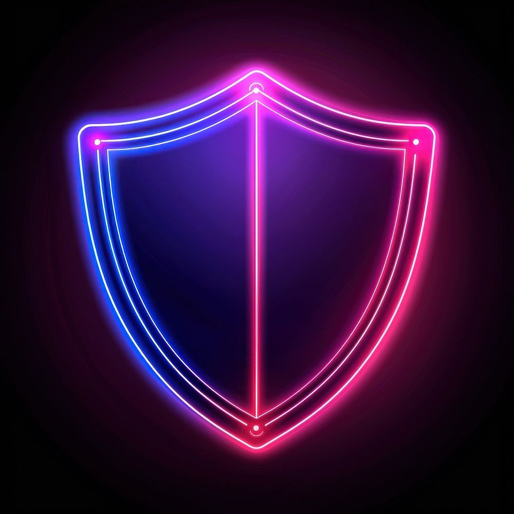 Shield neon light armor. | Free Photo Illustration - rawpixel