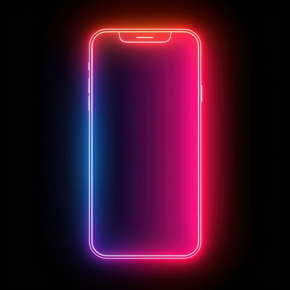 Smartphone neon blackboard light. | Free Photo Illustration - rawpixel