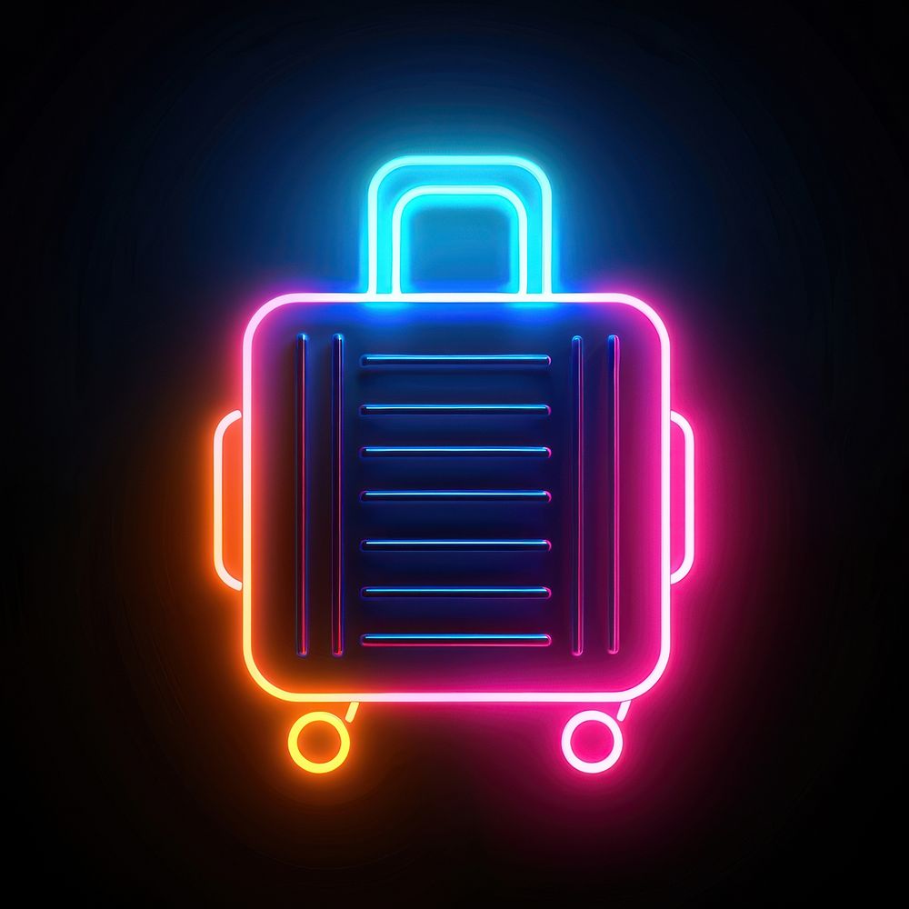 Travel neon light. | Free Photo Illustration - rawpixel