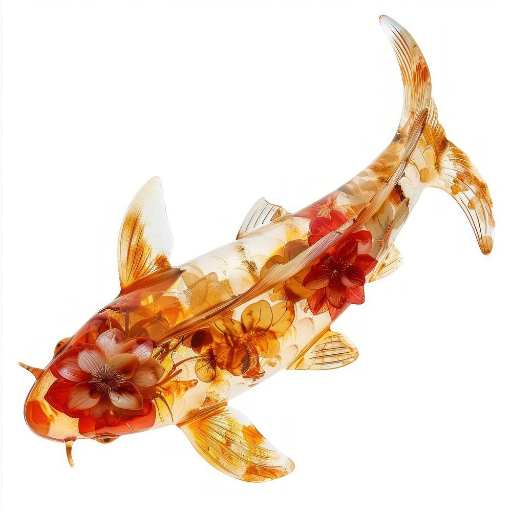Flower resin koi fish shaped | Free Photo - rawpixel