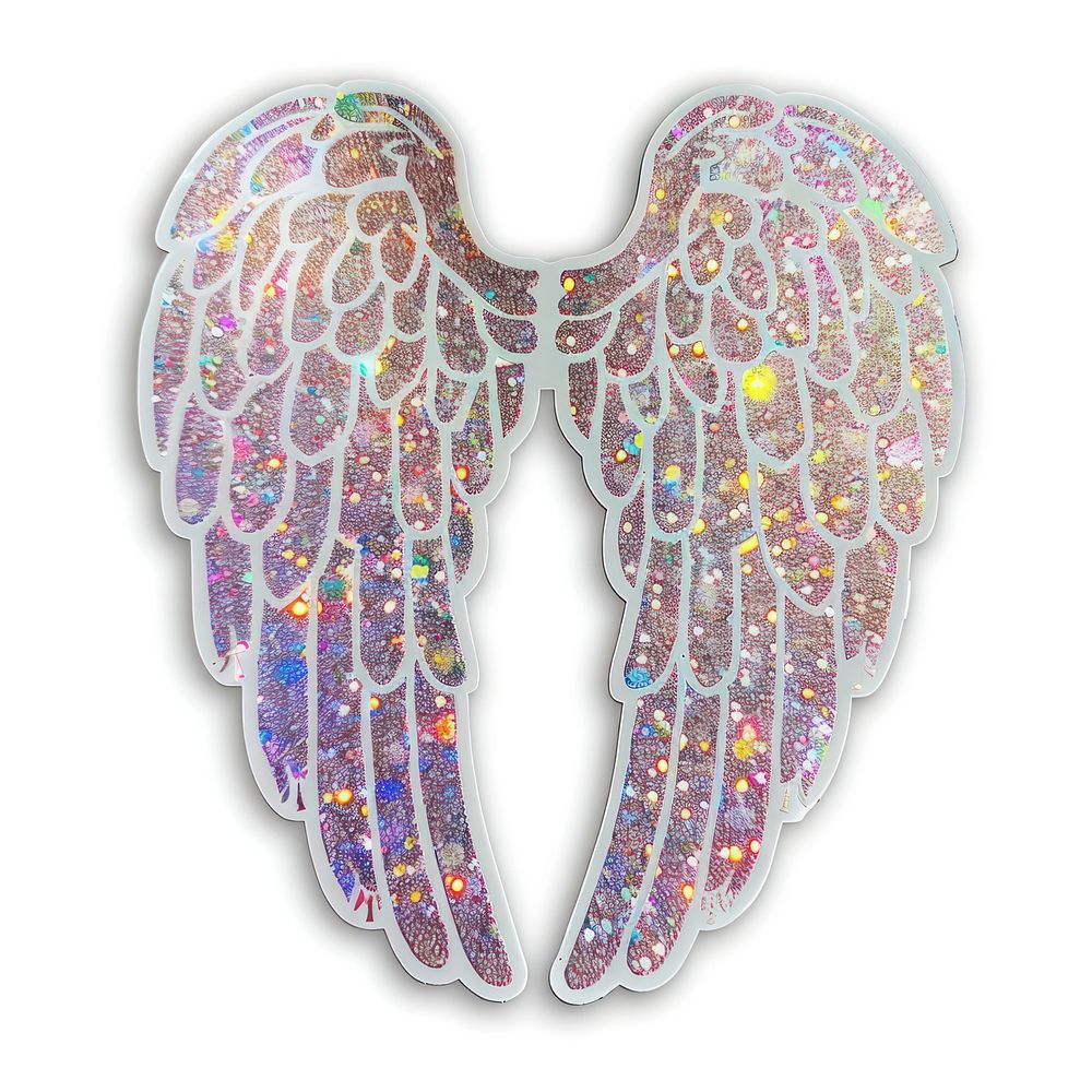 Glitter angel wing sticker accessories | Free Photo Illustration - rawpixel