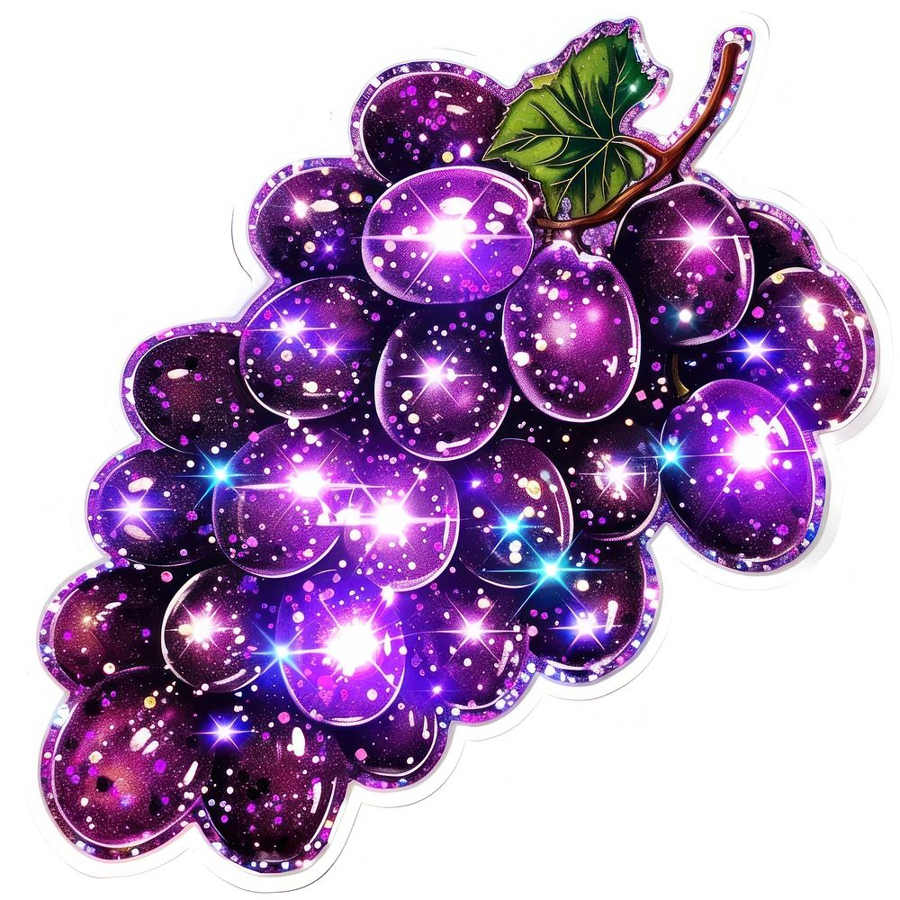 Glitter grape fruit slide sticker | Free Photo Illustration - rawpixel