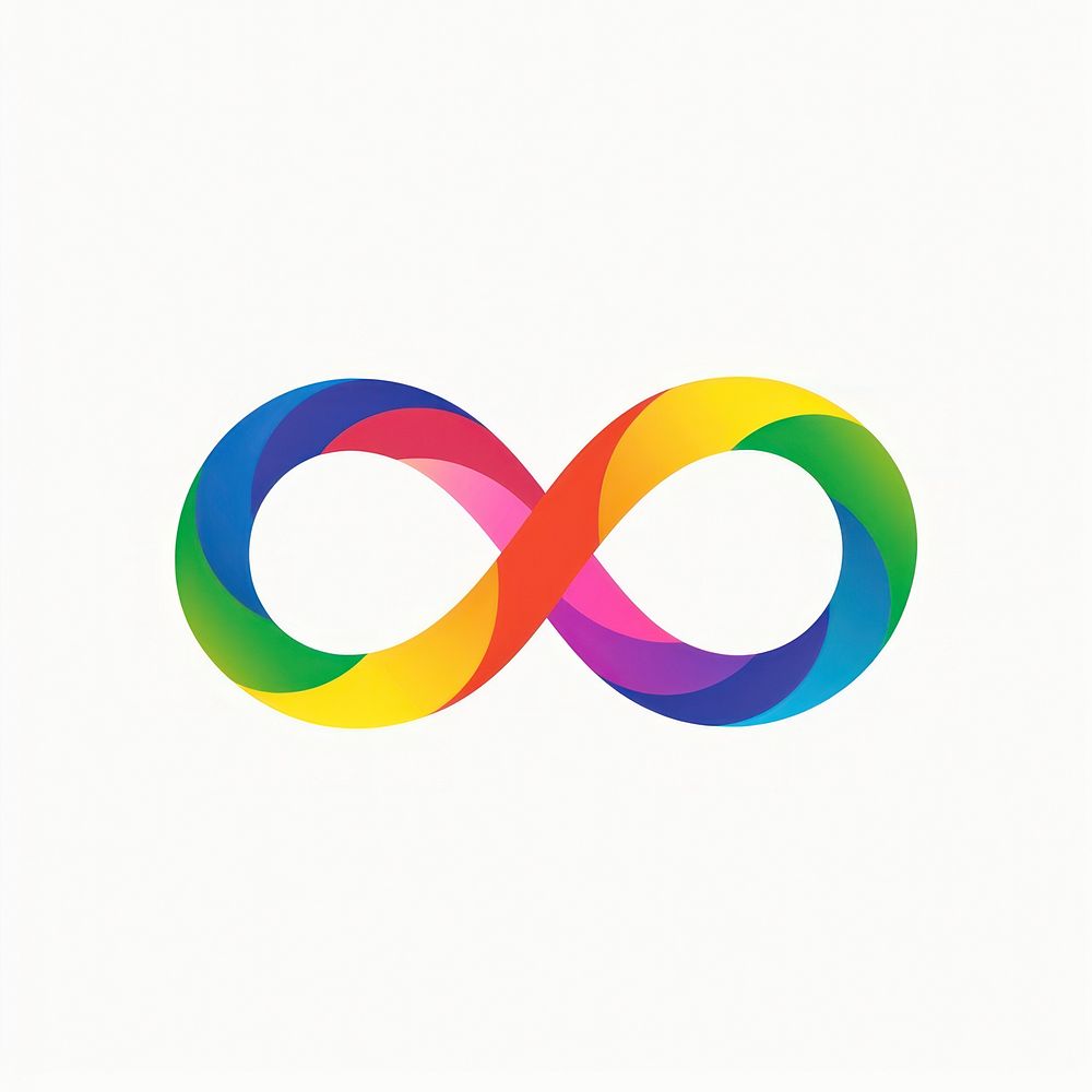 Rainbow infinity icon logo. | Free Photo Illustration - rawpixel