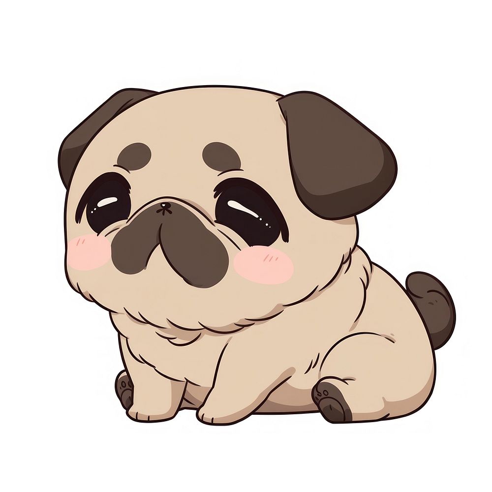 Pug outdoors snowman animal. | Free Photo Illustration - rawpixel