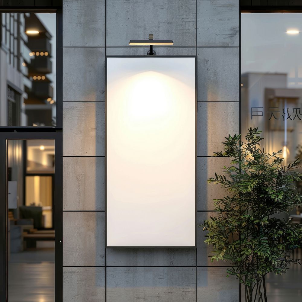 Blank light box sign mockup | Free Photo - rawpixel