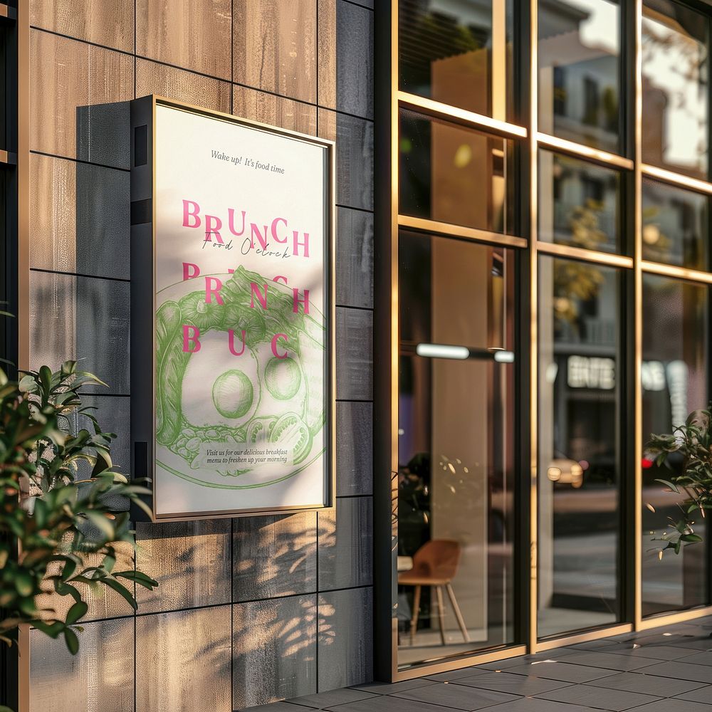 Restaurant sign mockup psd | Premium PSD Mockup - rawpixel