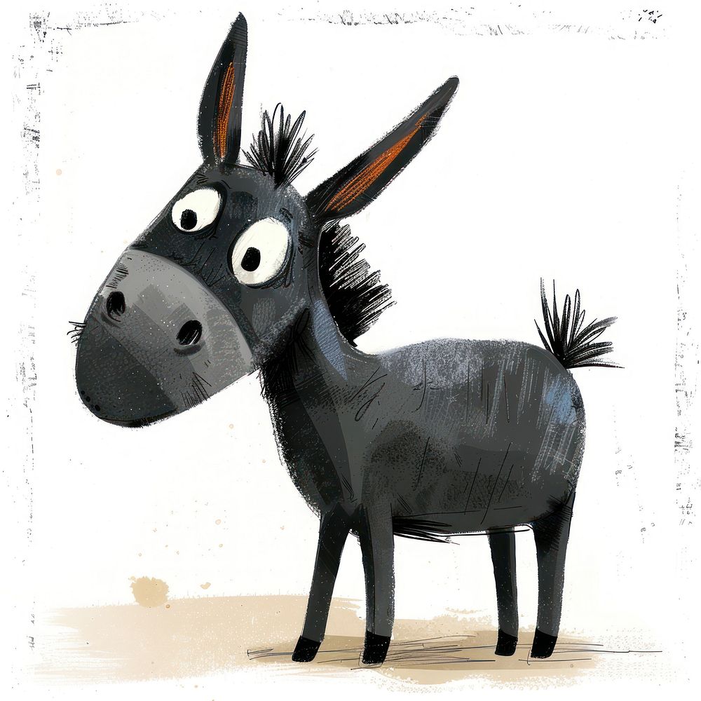 Donkey animal mammal bird. | Free Photo Illustration - rawpixel