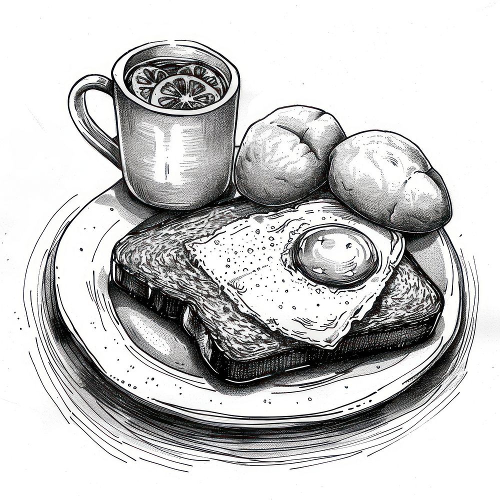 Brunch sketch illustrated drawing. | Free Photo - rawpixel