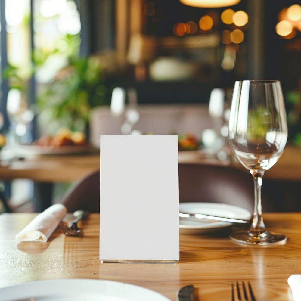 Blank white table reservation mockup | Free Photo - rawpixel