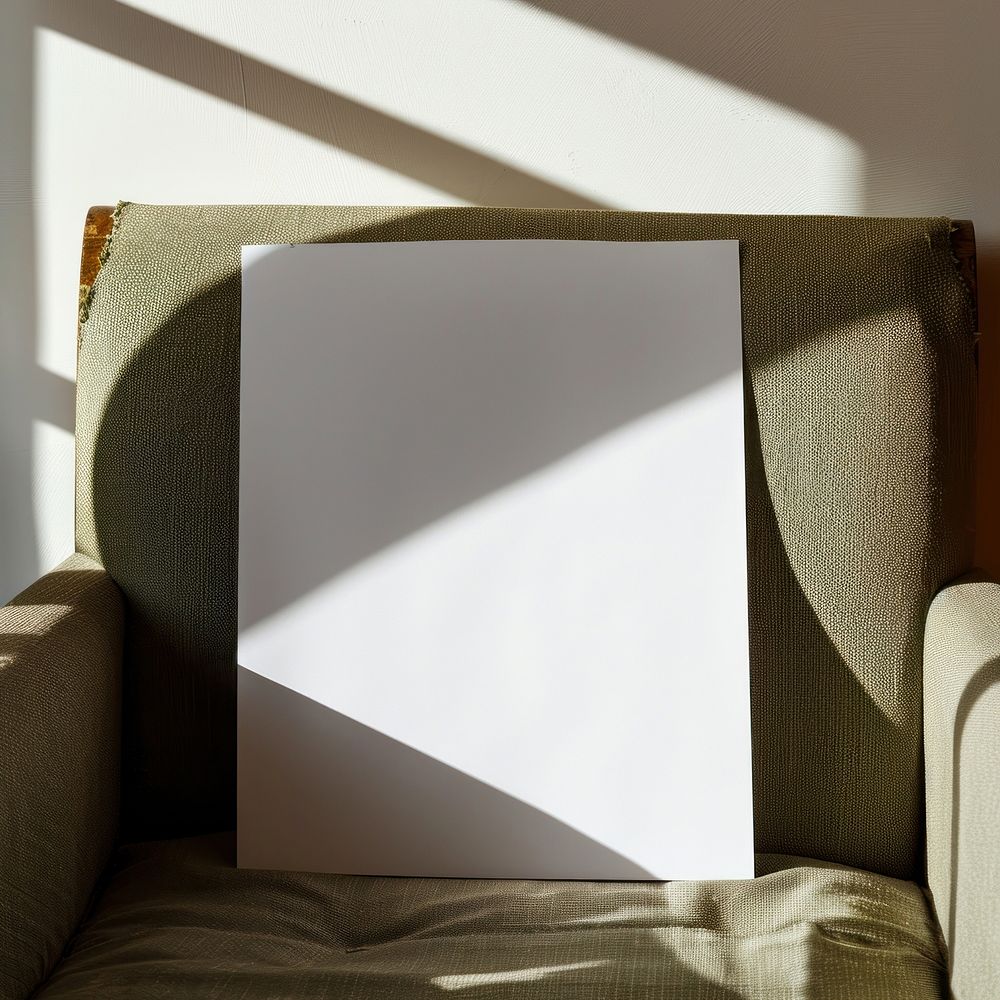 Blank white A0 paper chair | Free Photo - rawpixel