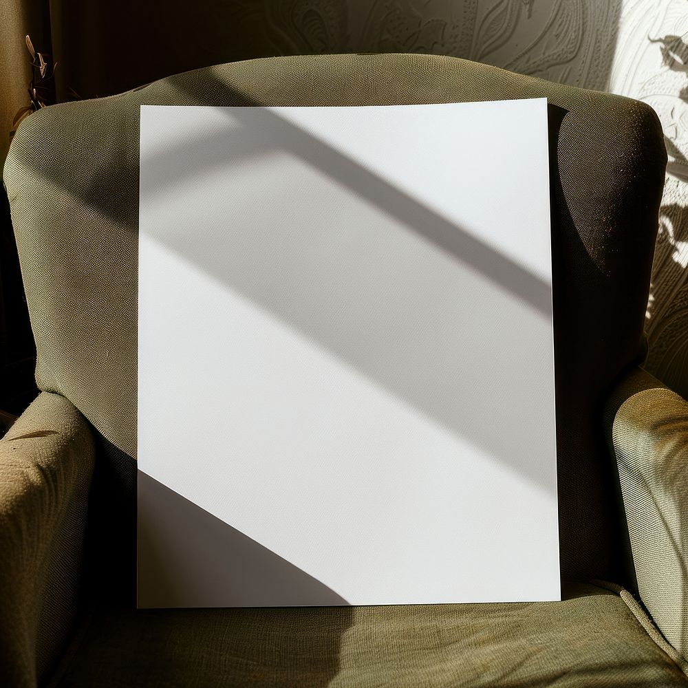 Blank white A0 paper chair | Free Photo - rawpixel