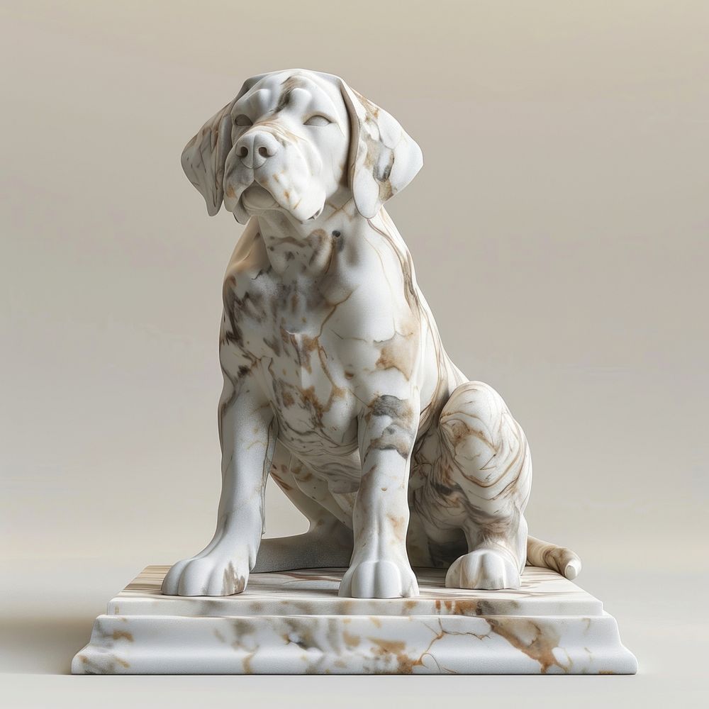 Marble dog sculpture porcelain wildlife | Premium Photo Illustration ...