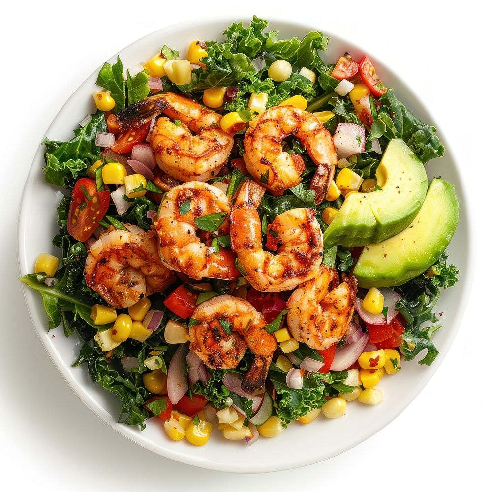 Maxican street corn kale shrimp | Free Photo - rawpixel