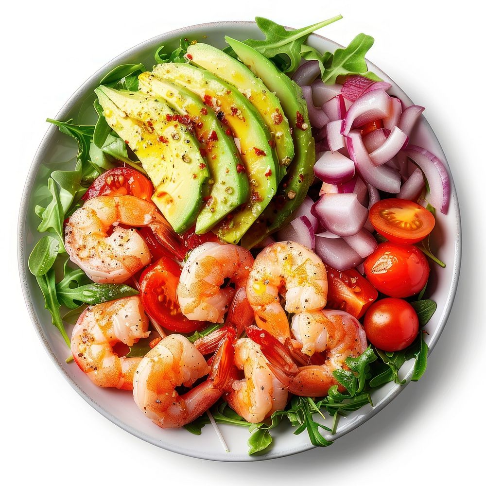 Avocado shrimp invertebrate platter. | Free Photo - rawpixel