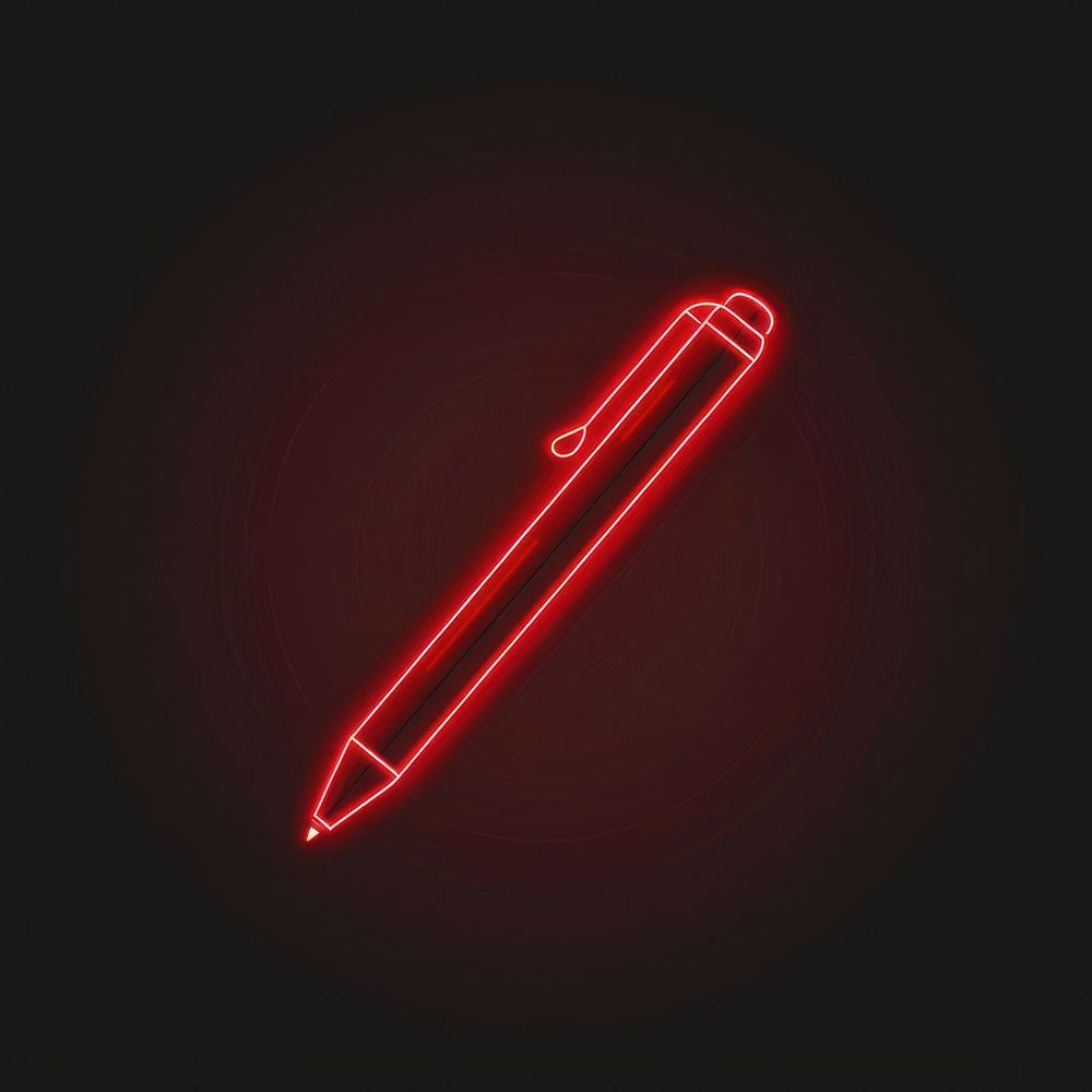 Pen icon neon light. | Free Photo Illustration - rawpixel