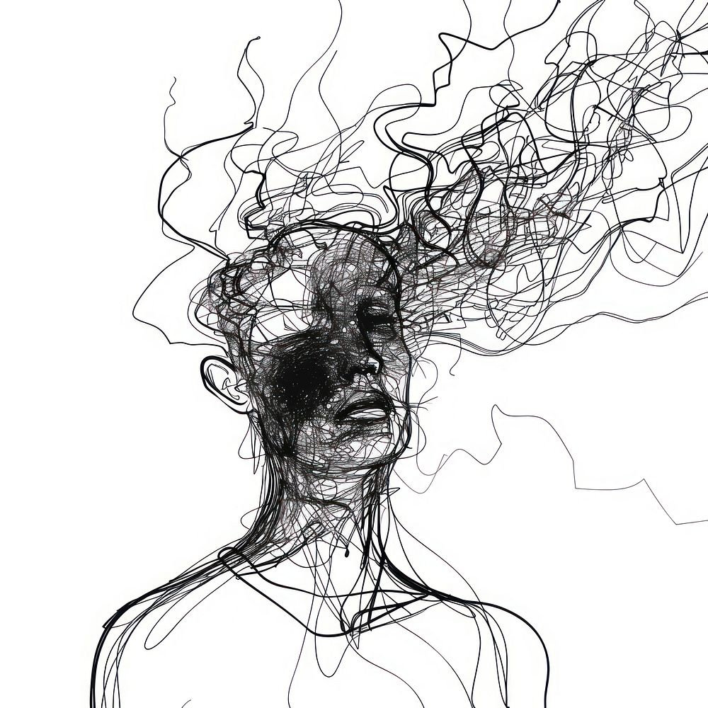 Drawing head illustrated sketch. | Free Photo Illustration - rawpixel
