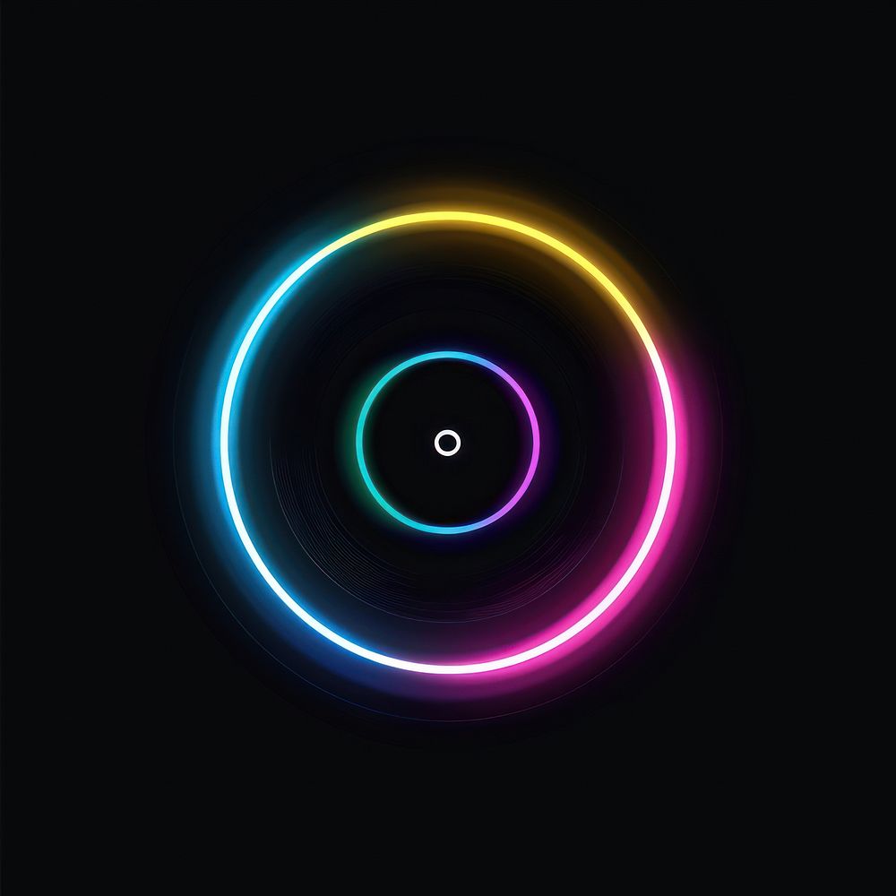 Compact disc neon spiral light. | Free Photo Illustration - rawpixel