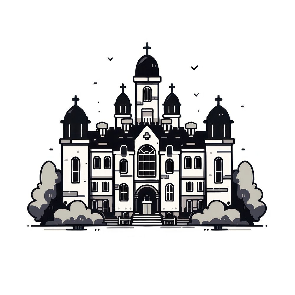University doodle architecture illustrated. | Free Photo Illustration ...