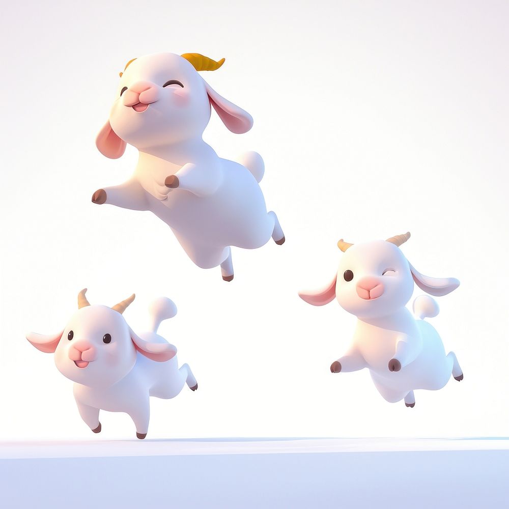 Baby cute goat Jumping fun | Premium Photo Illustration - rawpixel