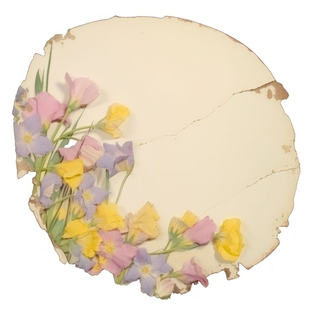 Cute color flowers ripped paper | Free Photo Illustration - rawpixel