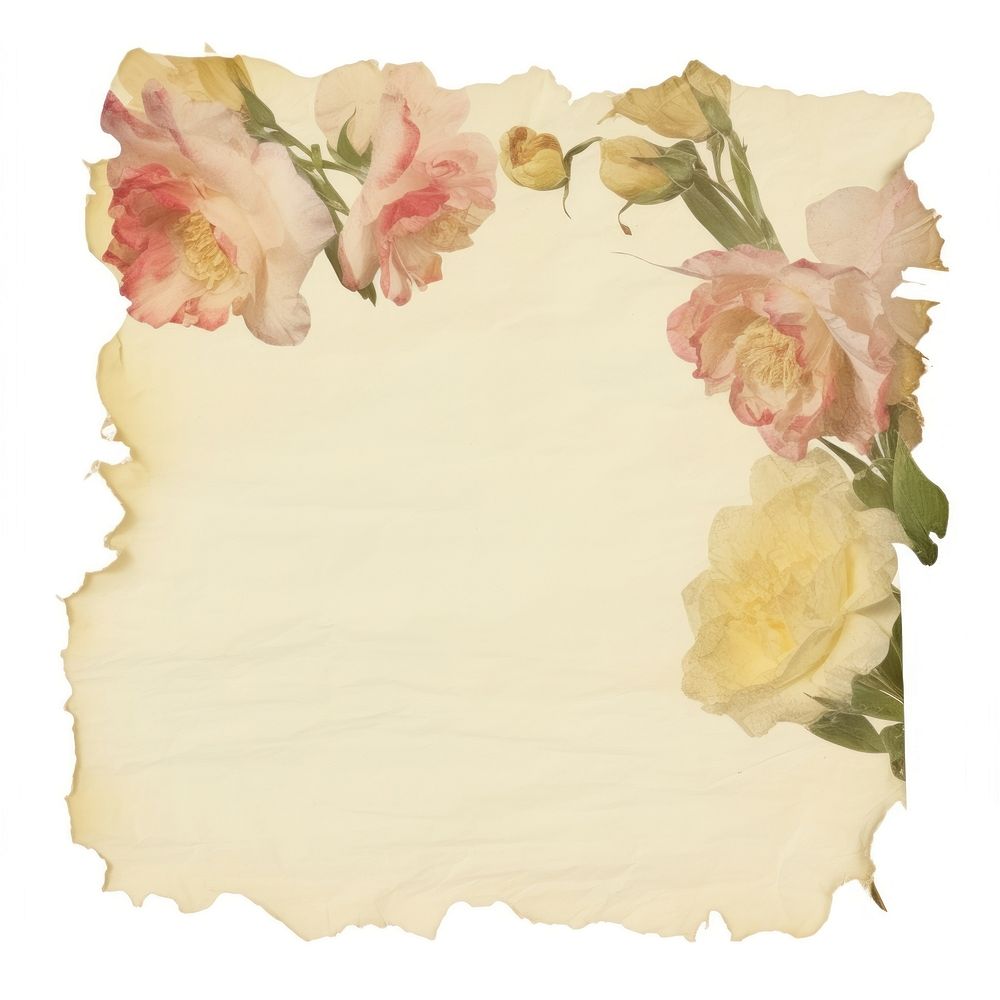 Flowers ripped paper painting graphics | Free Photo Illustration - rawpixel