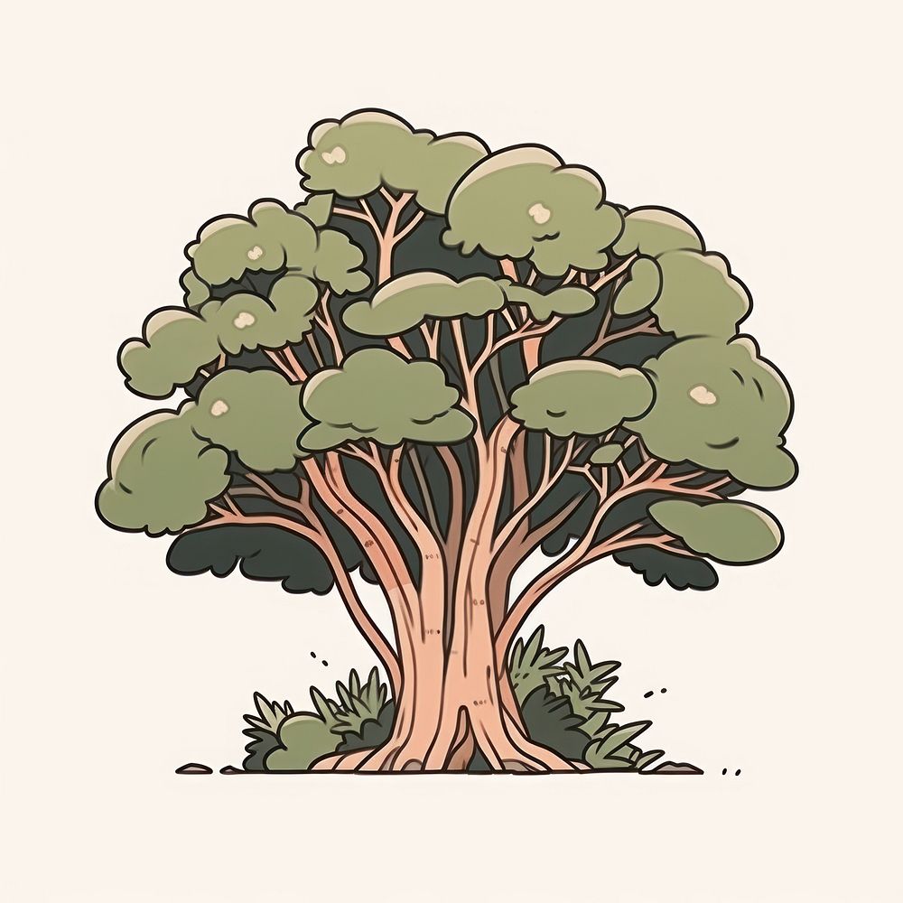 Queensland Kauri tree illustrated painting | Free Photo Illustration ...